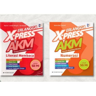 Jual BUKU ERLANGGA X-PRESS AKM SD/MI LITERASI & NUMERASI - ERLANGGA ...