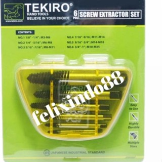 Jual TEKIRO HAND TAP TAB ULIR BALIK DRAT KIRI BAUT PATAH 6 PCS SCREW ...