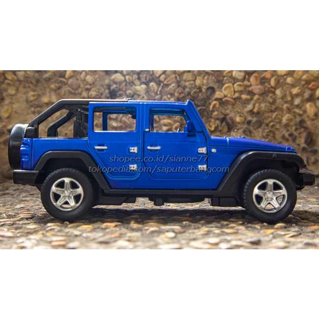 Jual Mainan Miniature Mobil Jeep Wrangler Herdsman Rubicon Kap Terbuka | Shopee Indonesia