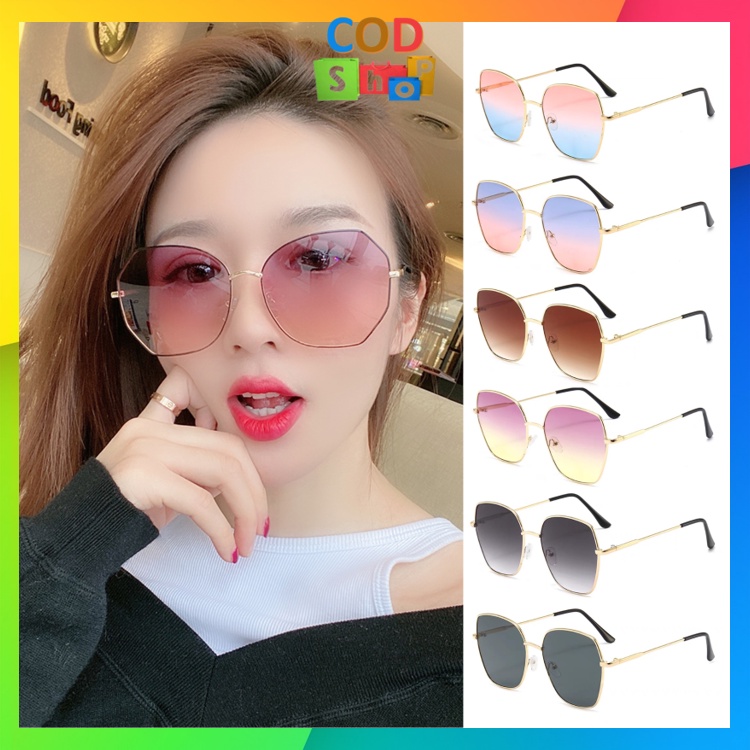 Jual COD - F5301 Kacamata Fashion Wanita / Kacamata Korea Frame Besi / Kacamata Fashion Retro ...