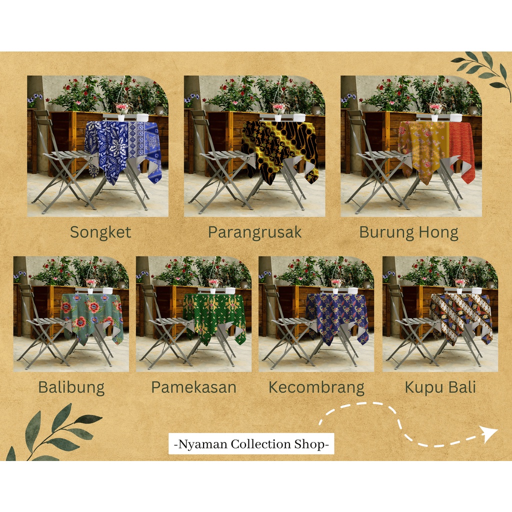 Jual TAPLAK MEJA SERBAGUNA MOTIF BATIK UKURAN 100 X 120 CM | Shopee ...