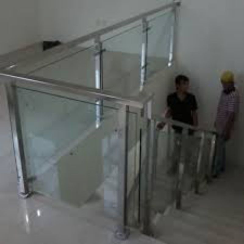 Jual railing tangga atau balcon kaca 8 mm | Shopee Indonesia