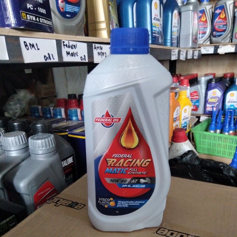 Jual Oli Motor Matik FEDERAL Racing Matic Oil 1L 10W-40 1 Liter Full ...