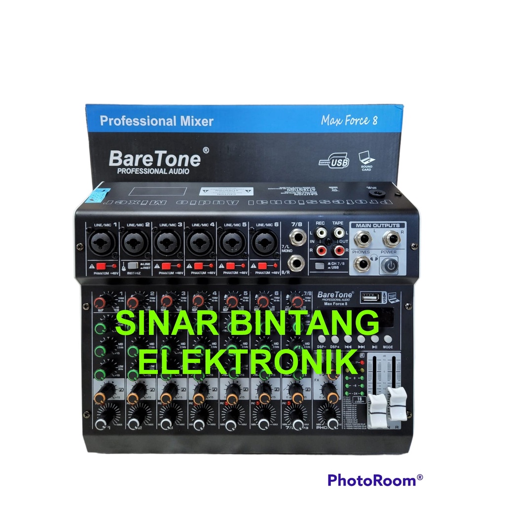 Jual mixer audio baretone max force8 force 8 8CH soundcard original ...