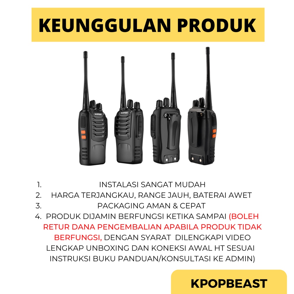 Jual Handy Talky / Walkie Talkie 888s Radio Komunikasi UHF 1 / 2 Unit | Shopee Indonesia