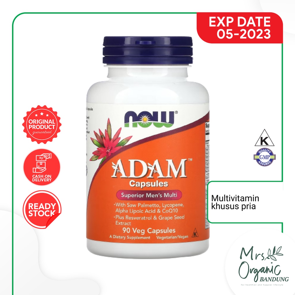 Jual Vitamin Pria Adam multi Now 90 Kapsul | Shopee Indonesia