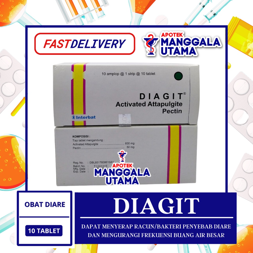 Jual DIAGIT PER STRIP ISI 10 TABLET | Shopee Indonesia