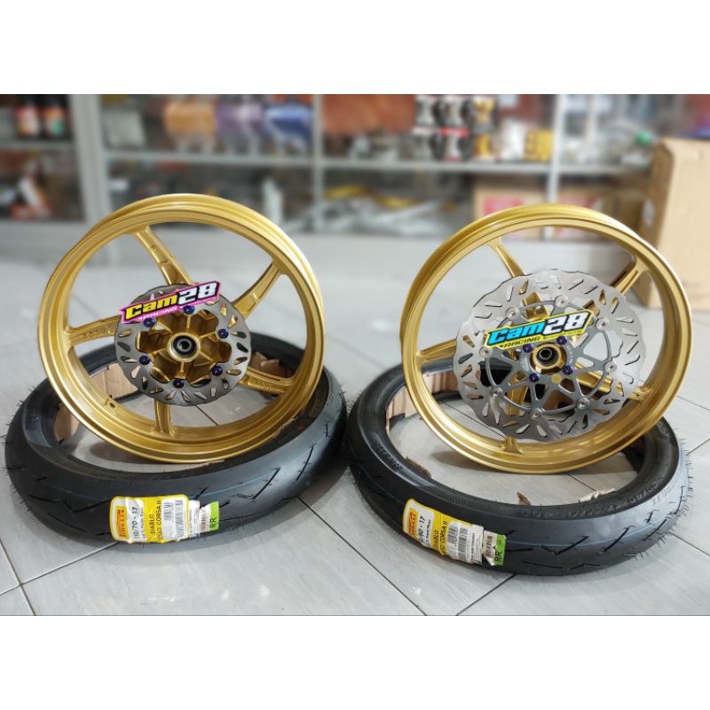 Jual Velg Rossi Mamba model oz ninja r rr ss ukuran 215/300x17 Gold ...