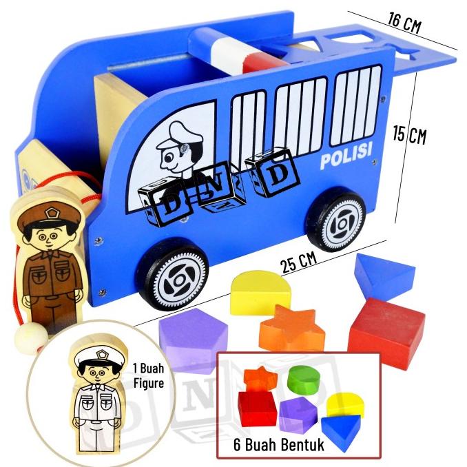 Jual Mainan Edukatif / Edukasi Anak Mobil Bus Polisi Police Car Geo ...