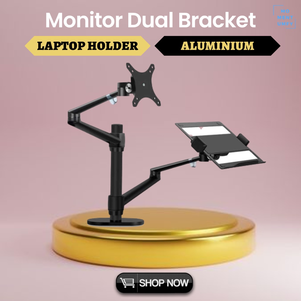 Jual Hyvarwey Dual Bracket Lazypod Stand Holder Tatakan Meja Tempat ...