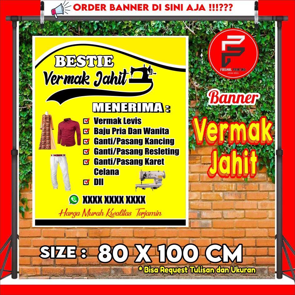 Jual Banner Vermak Baju / Spanduk Vermak Pakaian / Banner jahit Baju ...