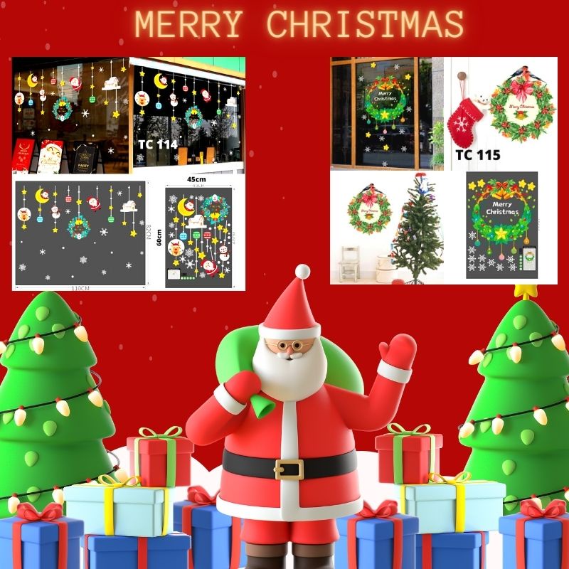 Jual STIKER NATAL STIKER DINDING NATAL | WALLSTICKER MERRY XMAS ...