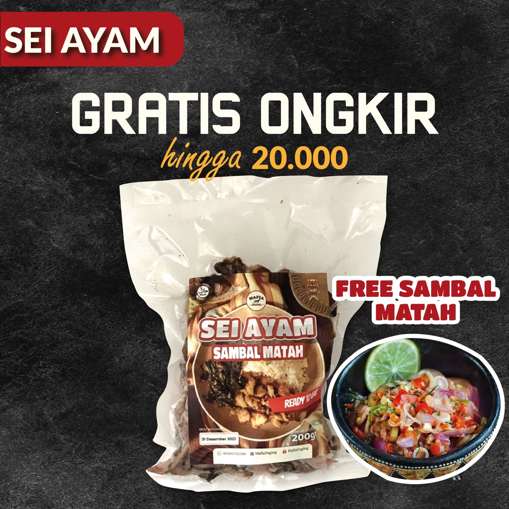 Jual Sei Ayam / Daging Ayam Asap Frozen Food | Shopee Indonesia