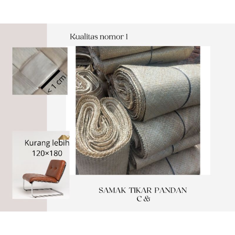 Jual tikar samak pandan tiker pandan kurang lebih 180 cm × 120 cm ...