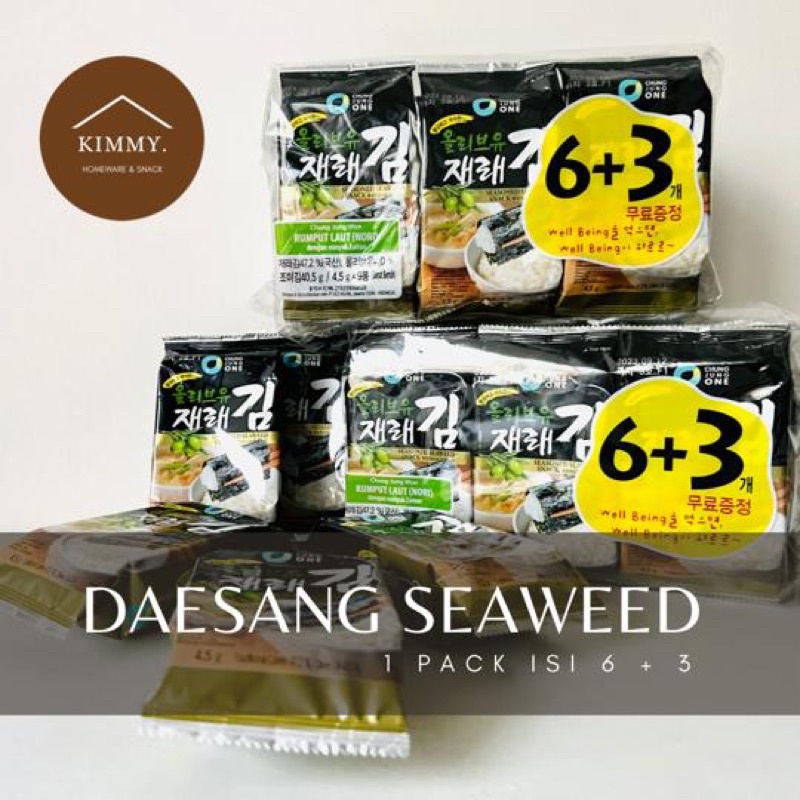 Jual DAESANG SEAWEED RUMPUT LAUT 6 + 3 / DAESANG ROASTED LIVER ISI 6 ...