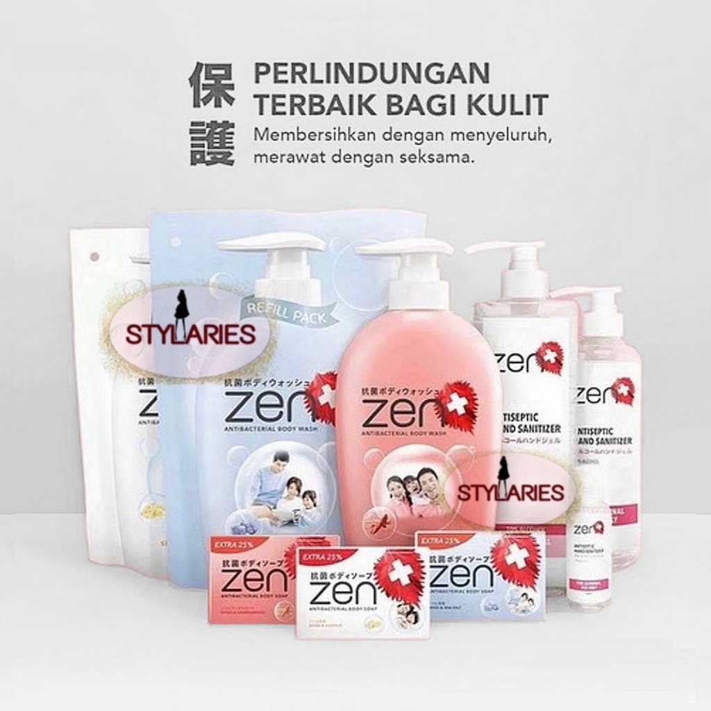 Jual Zen Antibacterial Body Wash [Refill 900ml dan 400ml | Botol 500ml ...
