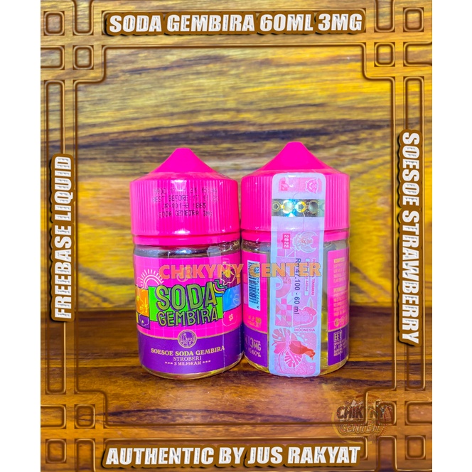 Jual SODA GEMBIRA SOESOE 60ML 3MG AUTHENTIC BY JUS RAKYAT | Shopee ...