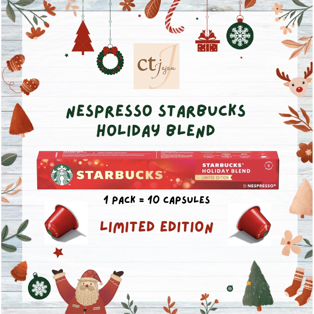 Jual NESPRESSO STARBUCKS HOLIDAY BLEND LIMITED EDITION | Shopee Indonesia