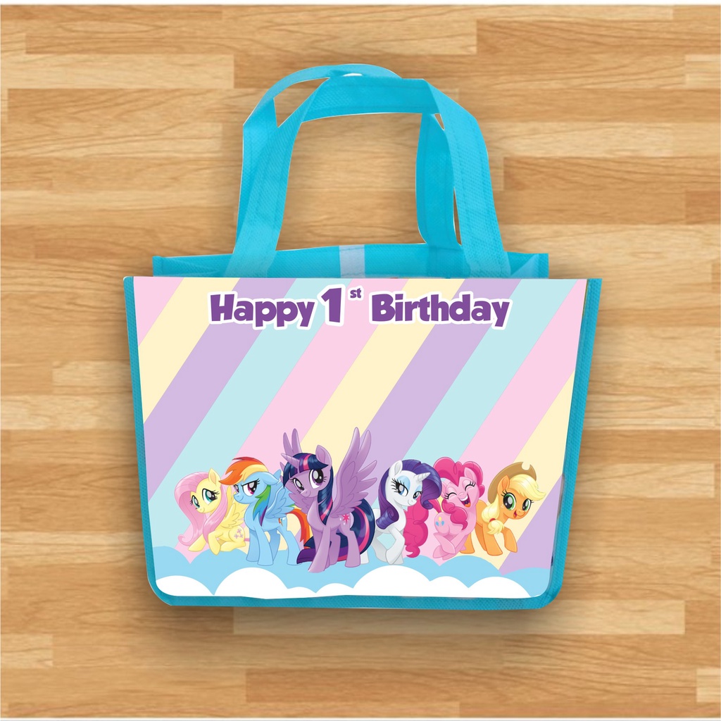 Jual Tas Ulang Tahun Anak Tema Kuda Poni Goodie bag kartun Tas Besek ...