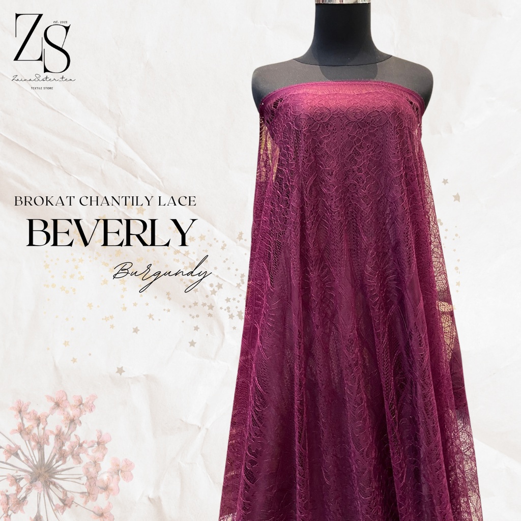 Jual Bahan Kain Kebaya Brokat Brukat Panel Chantily Santily Lace Semi ...