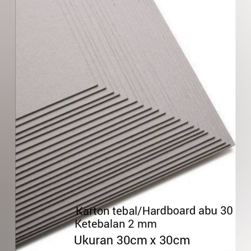 Jual Karton tebal/Hard Board abu abu 30/ukuran 30 cm x 30 cm | Shopee ...