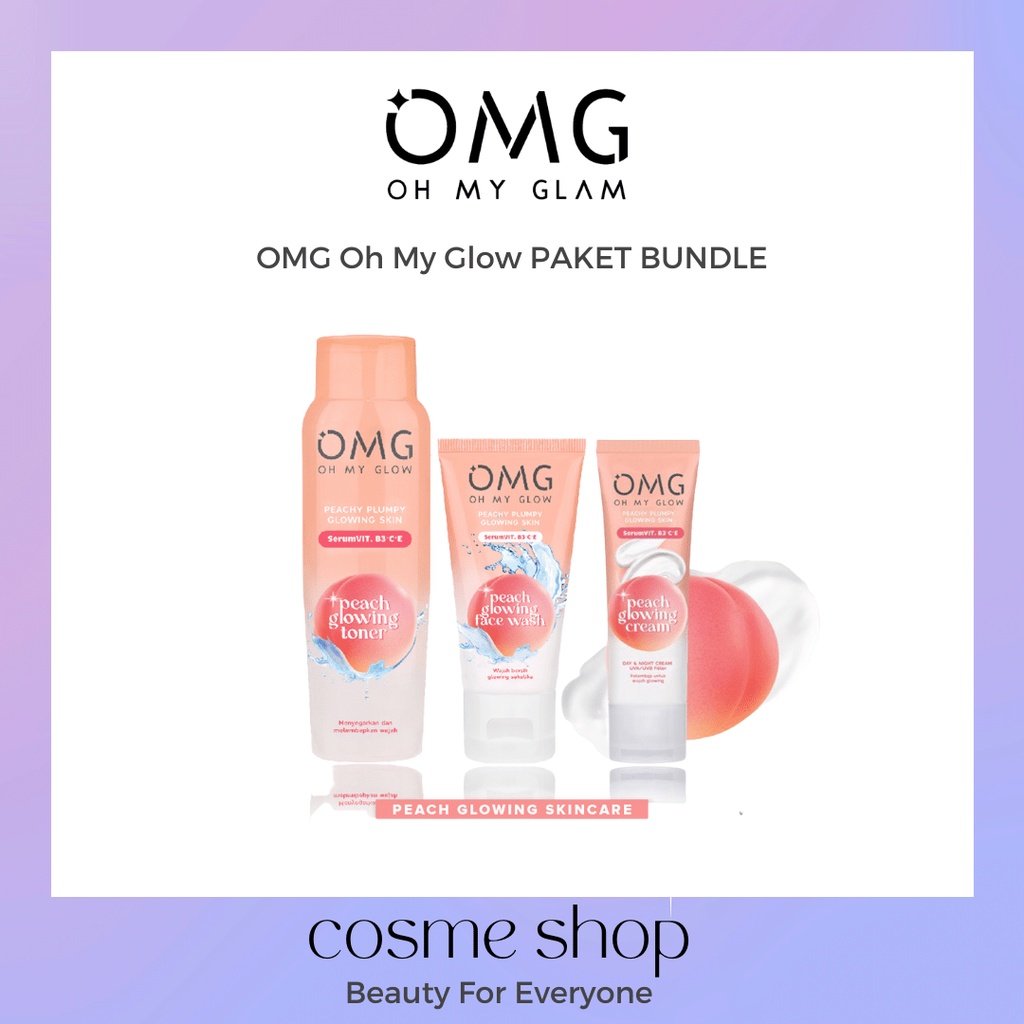 Jual OMG OH MY GLAM PEACHY PLUMPY SKINCARE PAKET BUNDLE/OMG/PAKET ...
