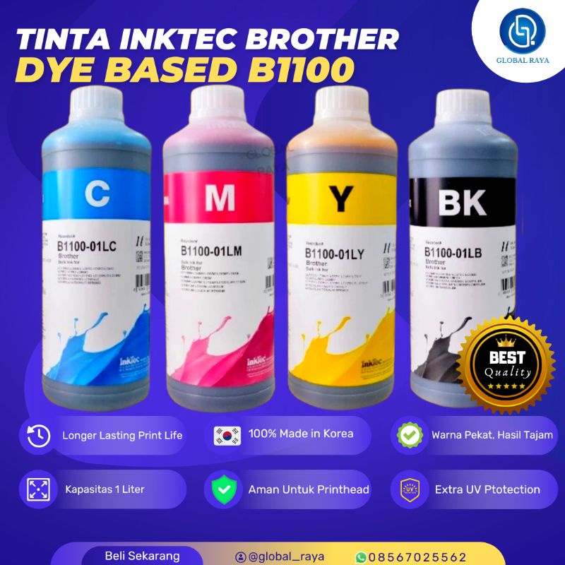 Jual TINTA INKTEC B1100 FOR PRINTER BROTHER | Shopee Indonesia