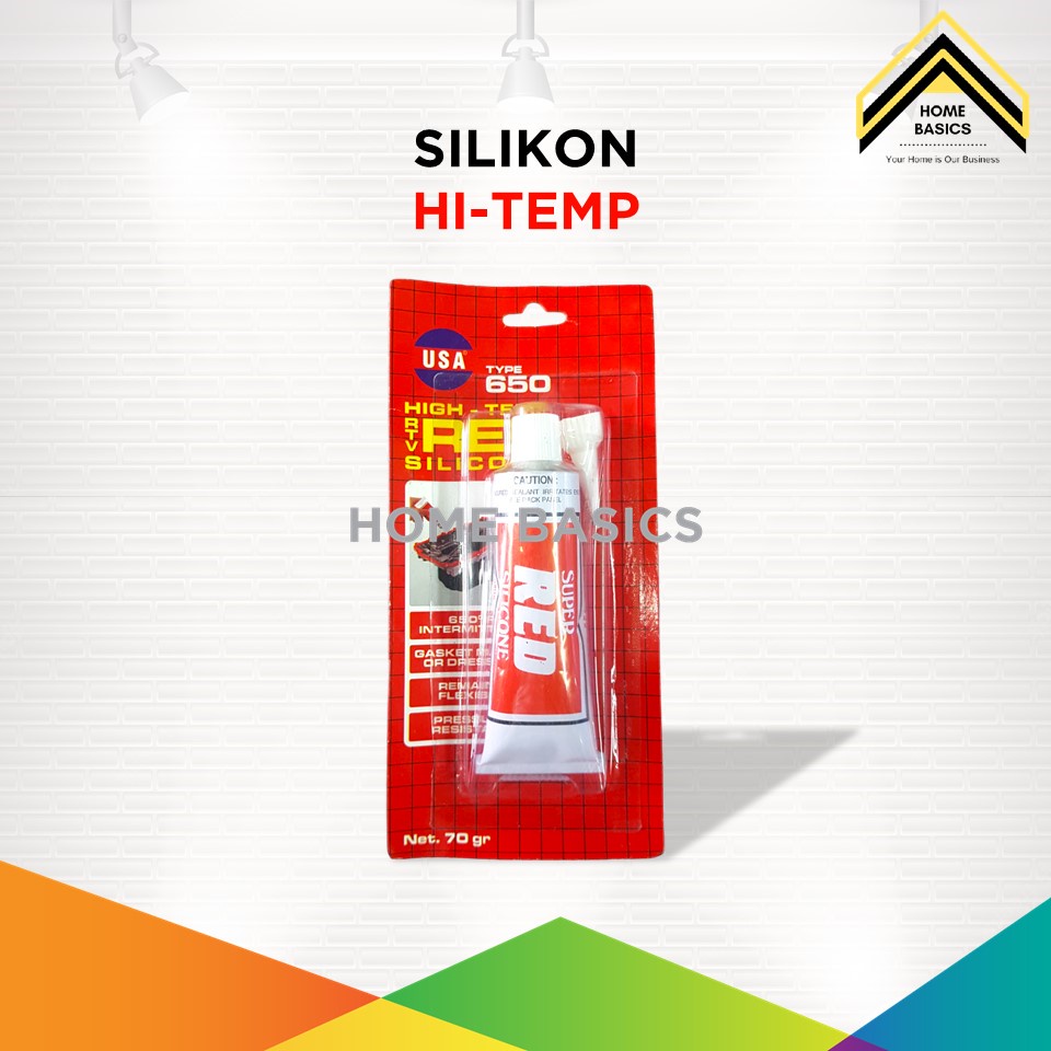 Jual Lem Silikon Hi-Temp / Silikon Merah Tahan Panas / Lem Gasket ...