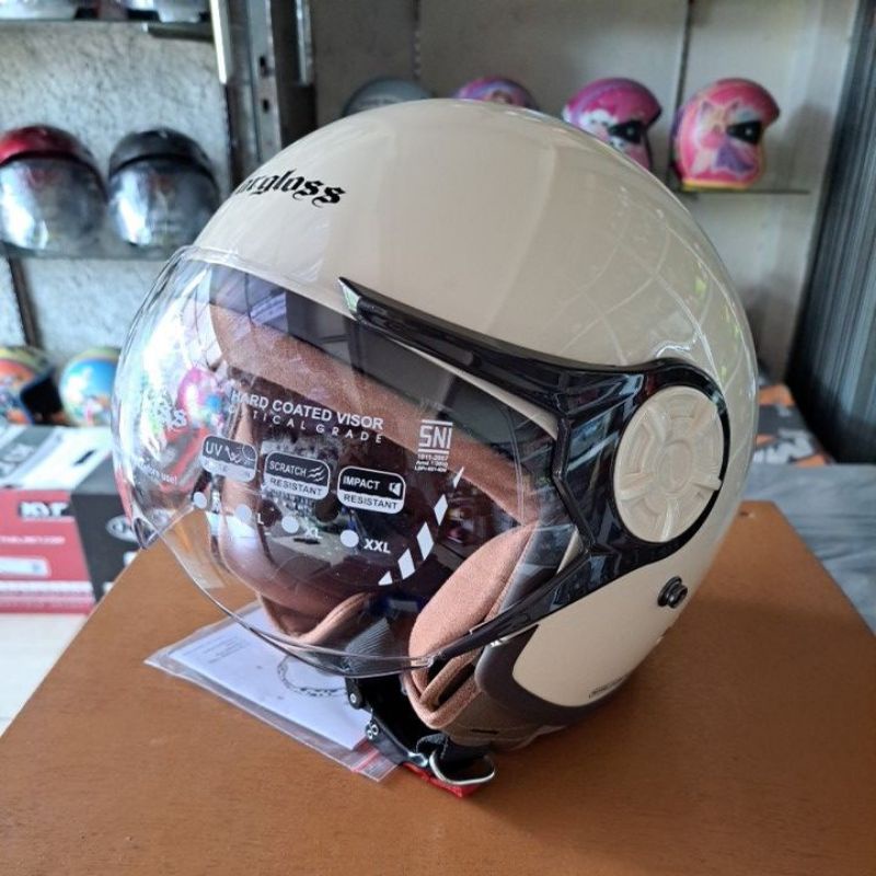 Jual HELM CARGLOSS HIJAB CREAM ORIGINAL | Shopee Indonesia