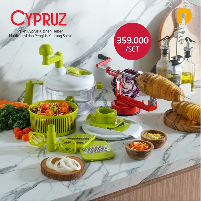 Jual Paket Cypruz Kitchen Helper Multifungsi dan Pengiris Kentang ...