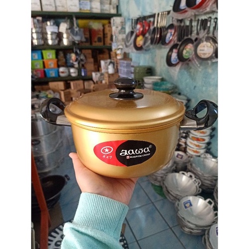 Jual MASPION PANCI KOREA ALUMUNIUM MIE RAMYUN RAMEN RAMYEON GOLD 16 CM ...