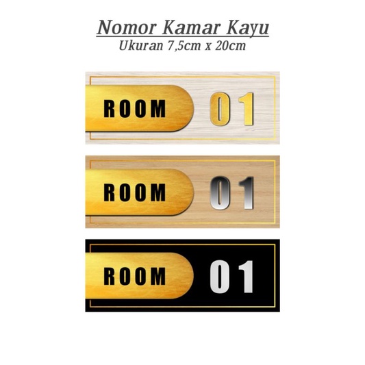 Jual Custom Papan Nomor Pintu Kamar/Ruangan Kost, Kontrakan dan Hotel ...