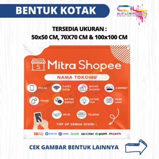 Jual CETAK BANNER SPANDUK MITRA SHOPEE | TERSEDIA BANYAK UKURAN | BISA GANTI NAMA TOKO | Shopee ...