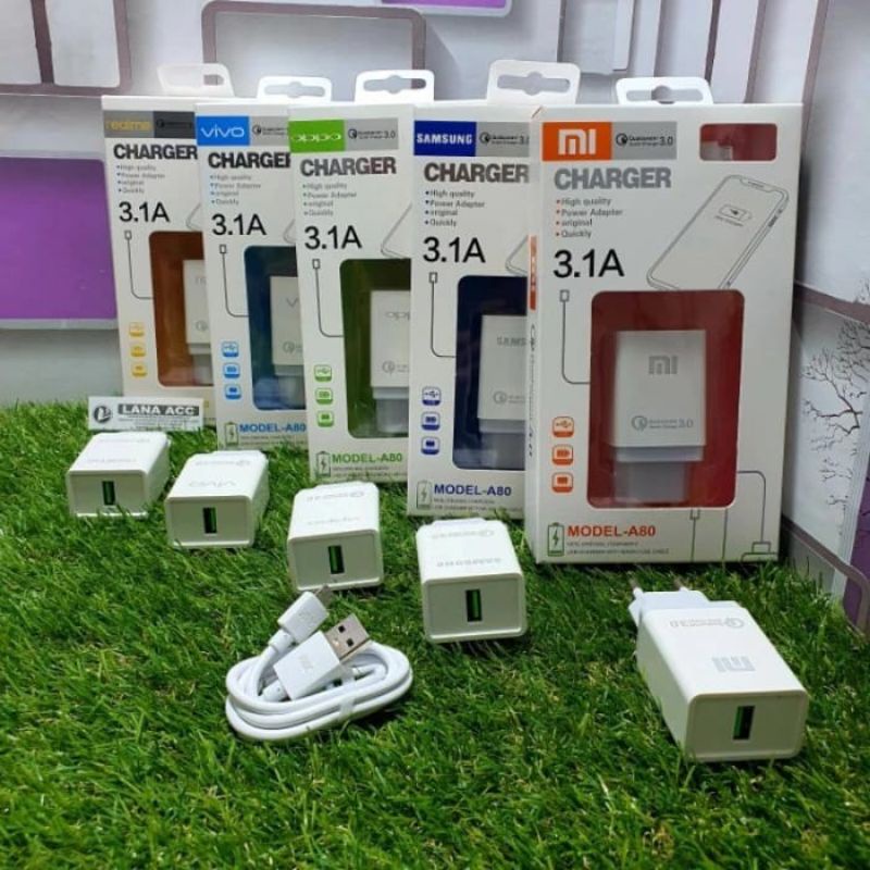 Jual Charger Branded A80 3A | Shopee Indonesia