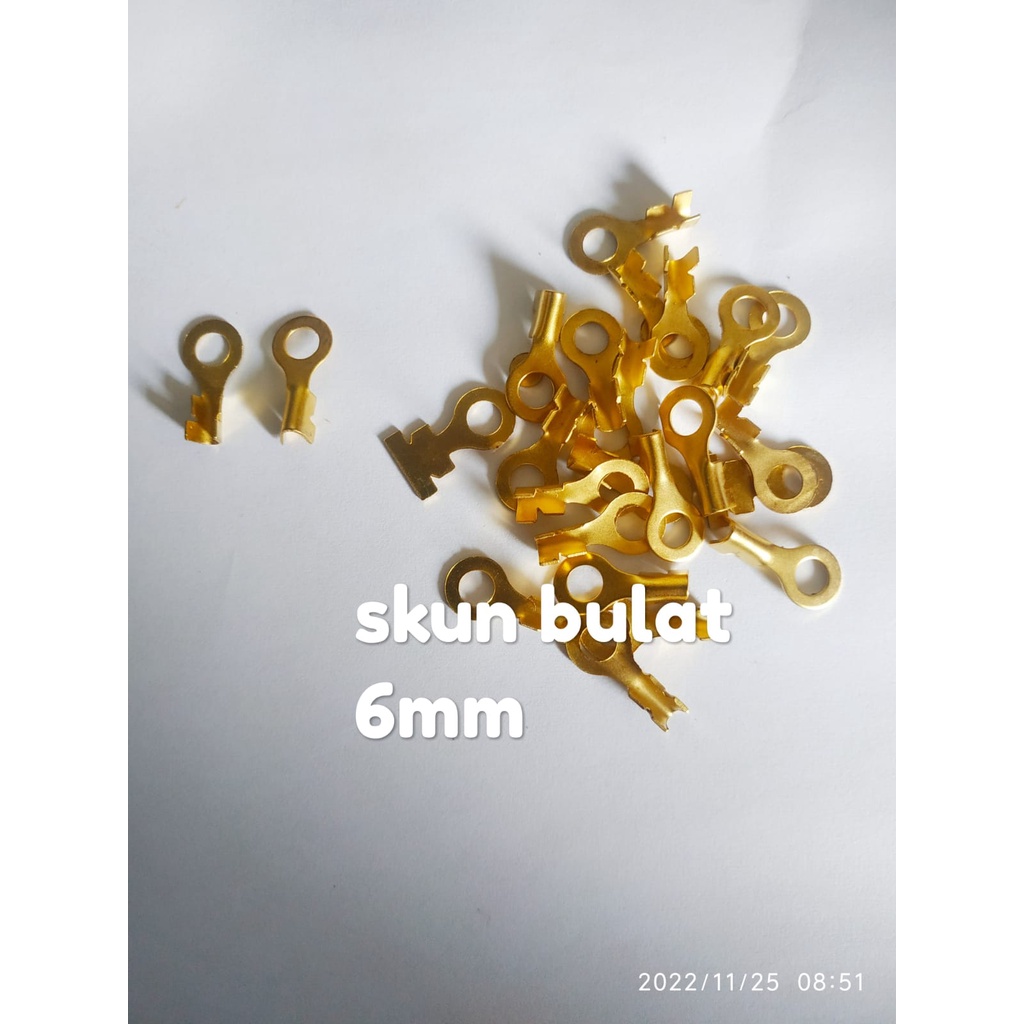 Jual skun bulat 6mm terminal skun baut skun O terminal O skun bulat 6mm ...