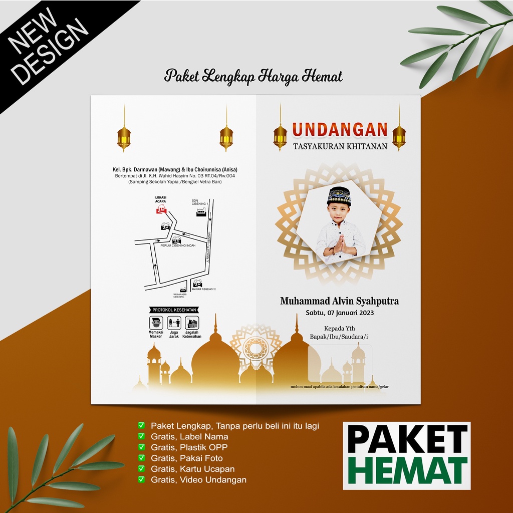 Jual Kode BC04 Undangan Khitanan, khitan, aqiqah, rasulan, sunatan ...