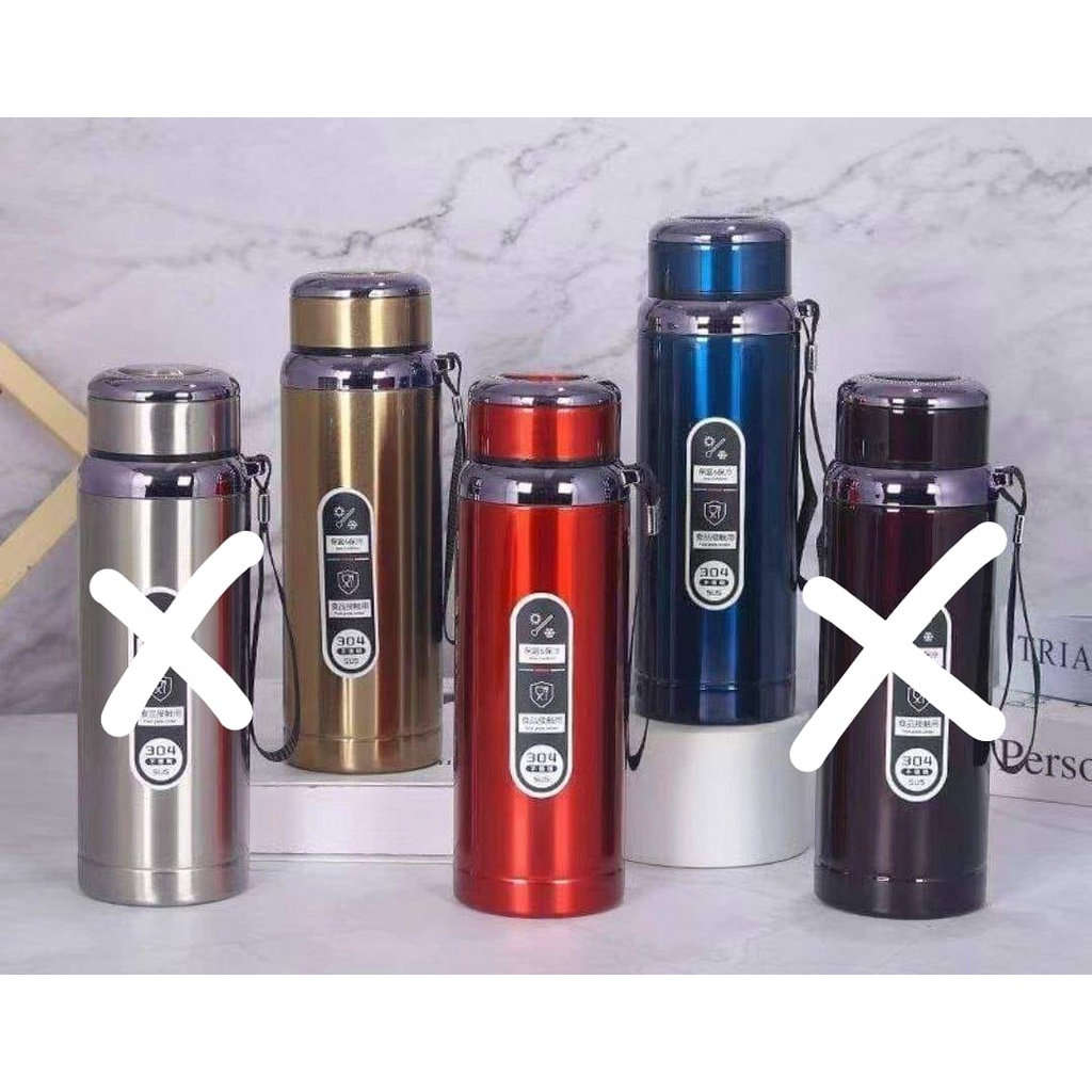 Jual TERMOS STAINLESS JUMBO SPORT PANAS DAN DINGIN 1000ML / TERMOS ...