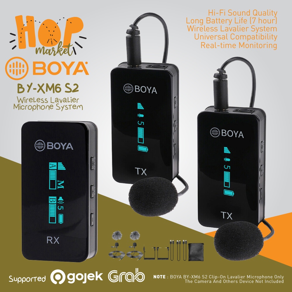 Jual Boya BY-XM6-S2 Wireless Microphone System Mic BY XM6 S2 2.4GHz ...