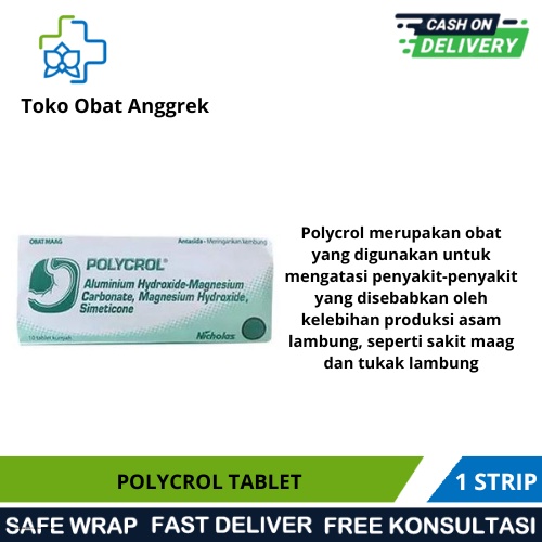Jual POLYCROL TABLET/OBAT MAAG/OBAT LAMBUNG/OBAT ASAM LAMBUNG | Shopee ...