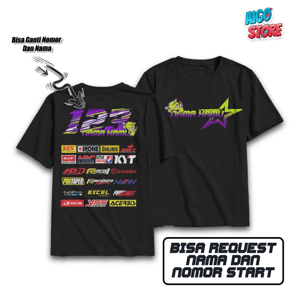 Jual Kaos Racing Custom Aesthetic Bisa Request Ganti Desain Nomer Ganti ...