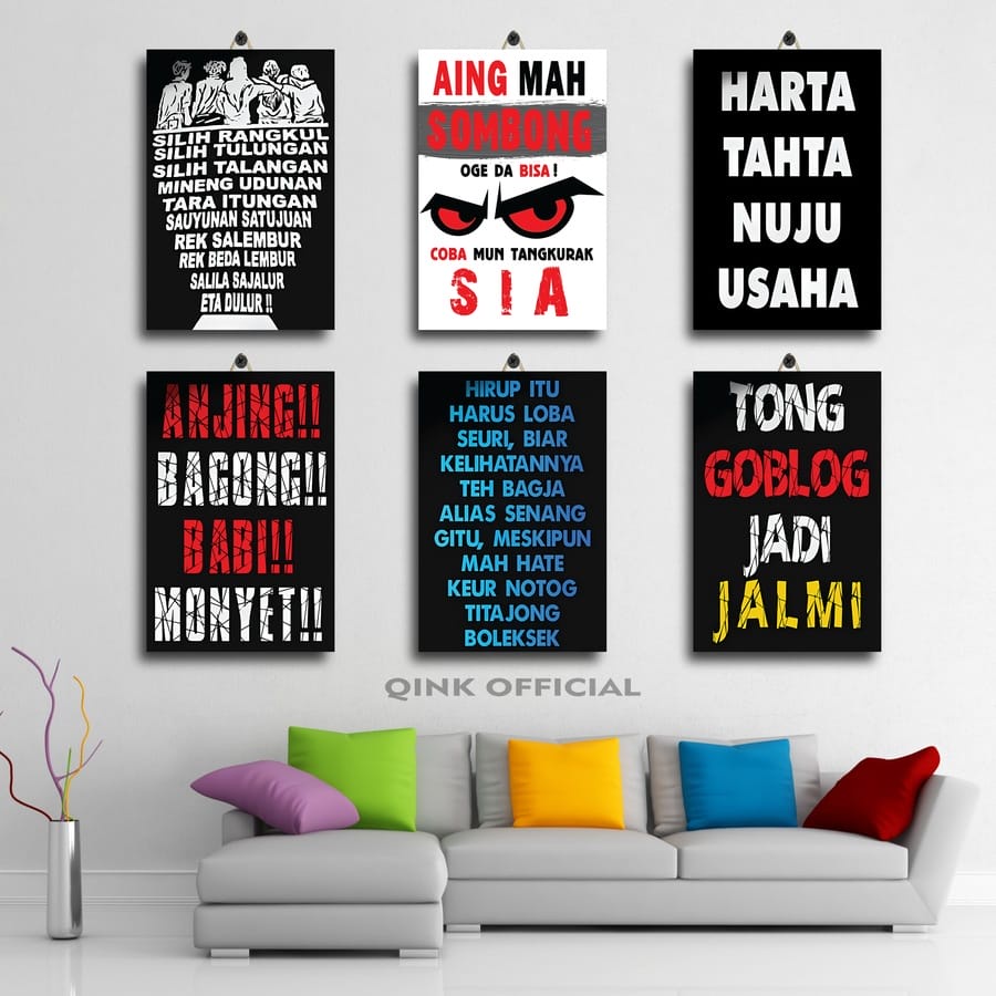 Jual POSTER KAMAR MURAH QUOTE SUNDA 20X30 VX3X4/4LUGN/ DEKORASI KAMAR ...