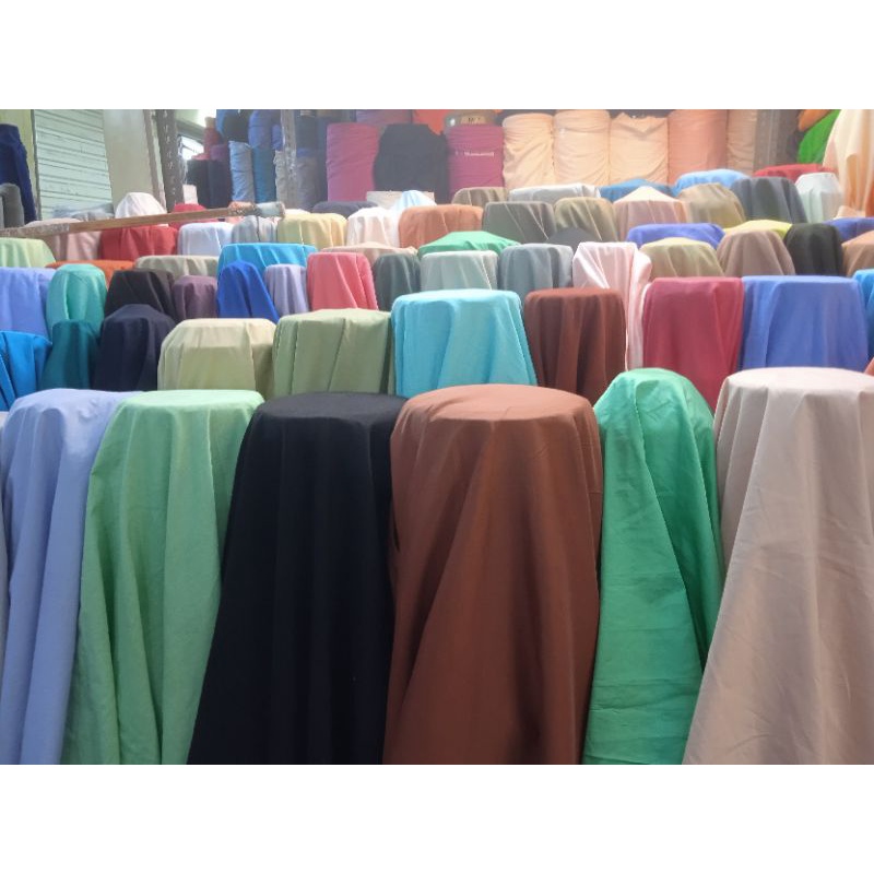 Jual bahan kain katun poplin polos 100% ori | Shopee Indonesia