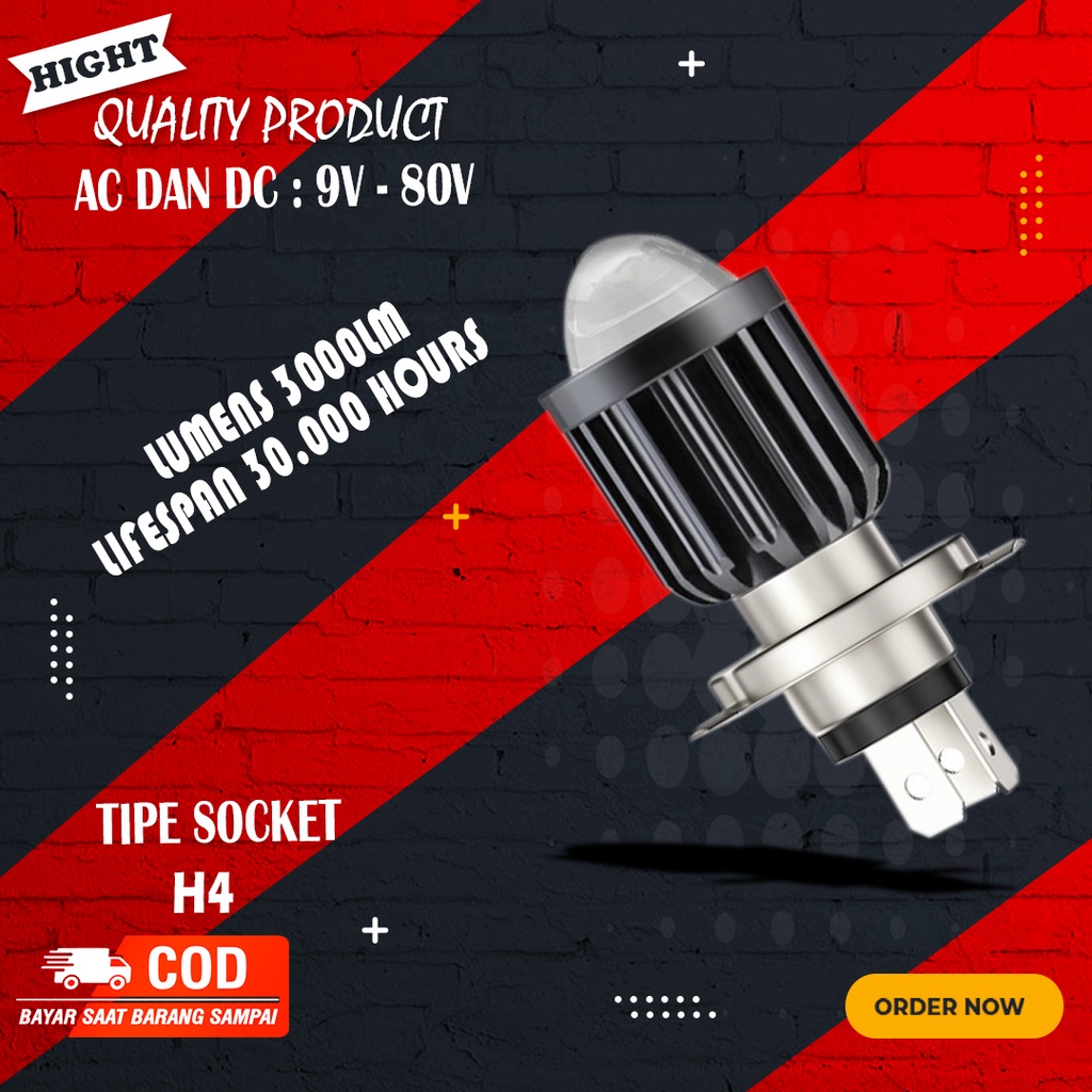 Jual Lampu Utama Truk Mobil 12 24 V Volt Fokus H4 Laser D2 High Low 2 Warna Putih Kuning Truk ...