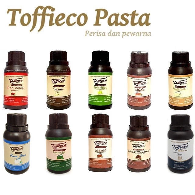 Jual PASTA TOFFIECO / TOFIKO / TOFFIEKO 100 GRAM ( VANILLA / RED VELVET ...
