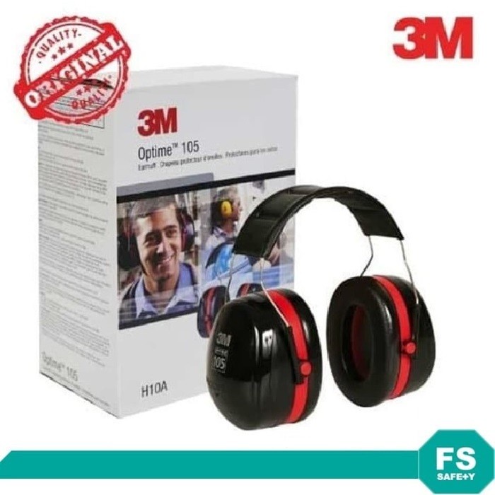 Jual Ear Protector 3M H10A Peltor Optime 105 Earmuff Nrr 30 Db Original ...