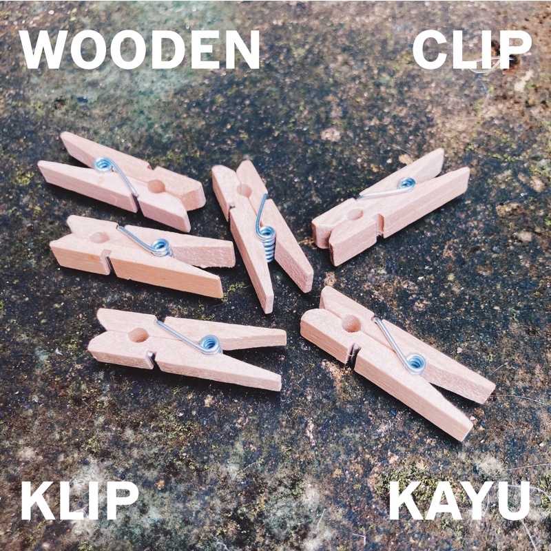 Jual Jepitan Kayu, Klip Kayu Mini, Wooden Clip, Jepit Kayu Polaroid ...