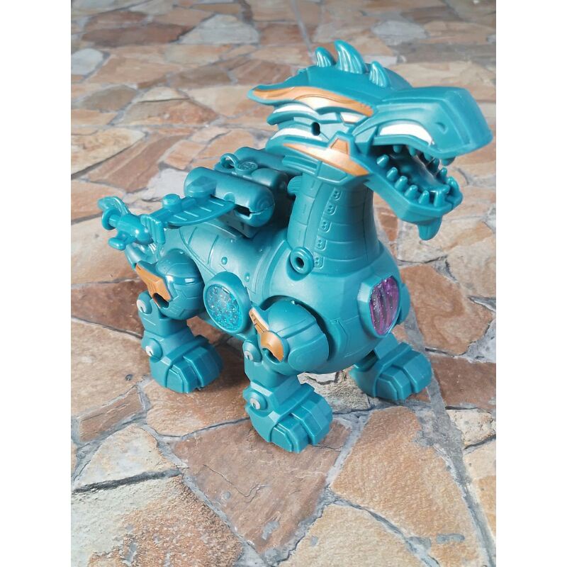 Jual mainan anak LISTRIK ROBOT NAGA DRAGON DINOSAURUS, musik dan lampu ...