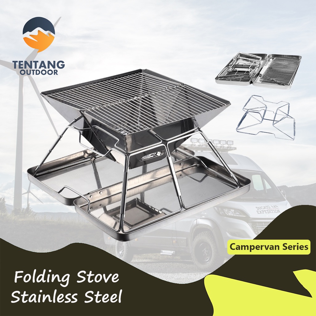 Jual Panggangan BBQ Portable Grill Stainless Steel Grill Stove Camping ...