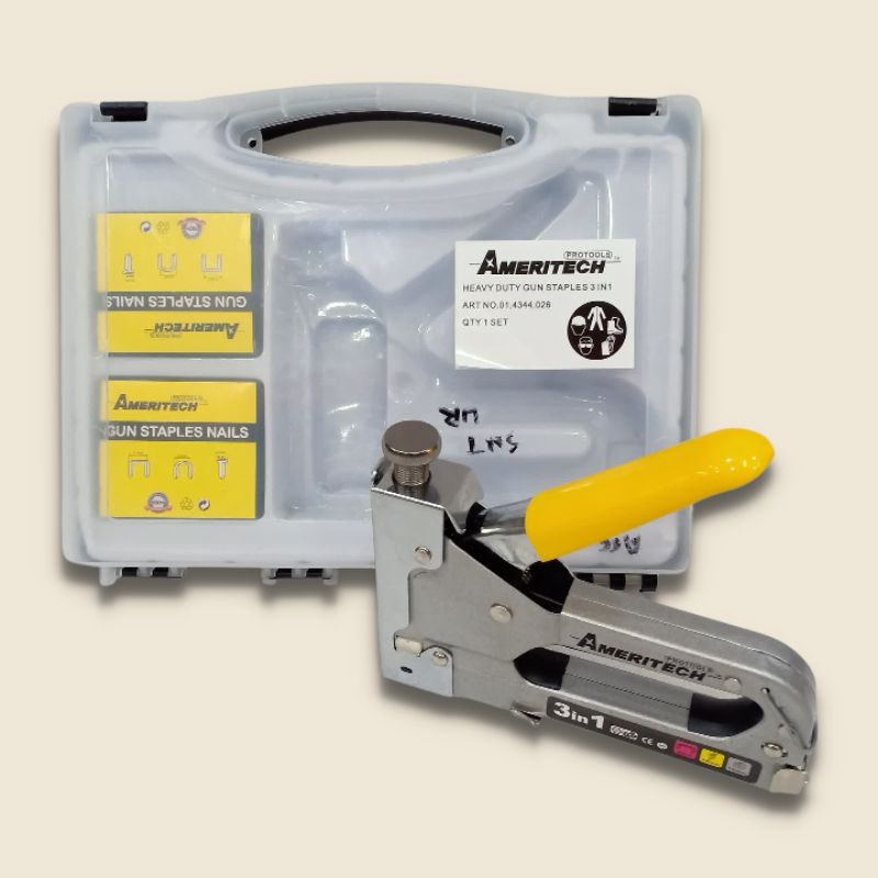 Jual Staples Gun Staple Stapler Paku Tembak 3in1 3 way Tacker Jok ...