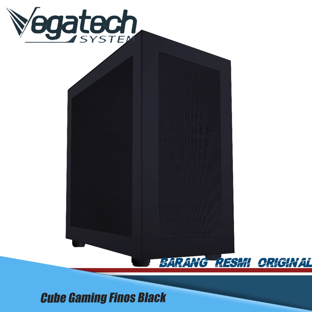 Jual Casing CUBE GAMING FINOS BLACK - mATX - FRONT & SIDE MESH PANEL ...